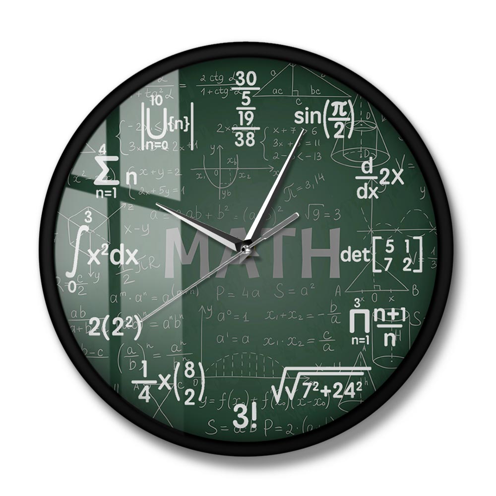 Math Formulas Wall Clock
